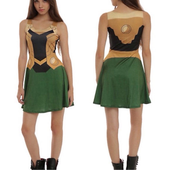 Marvel | Dresses | Marvel Her Universe Loki Cosplay Aline Dress Large ...